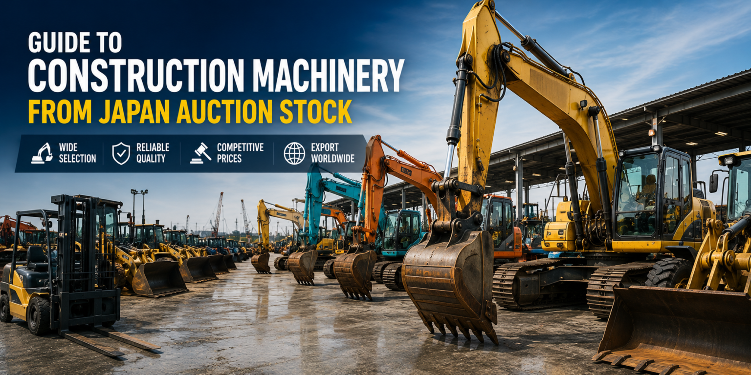 Guide to Construction Machinery from Japan Auction Stock